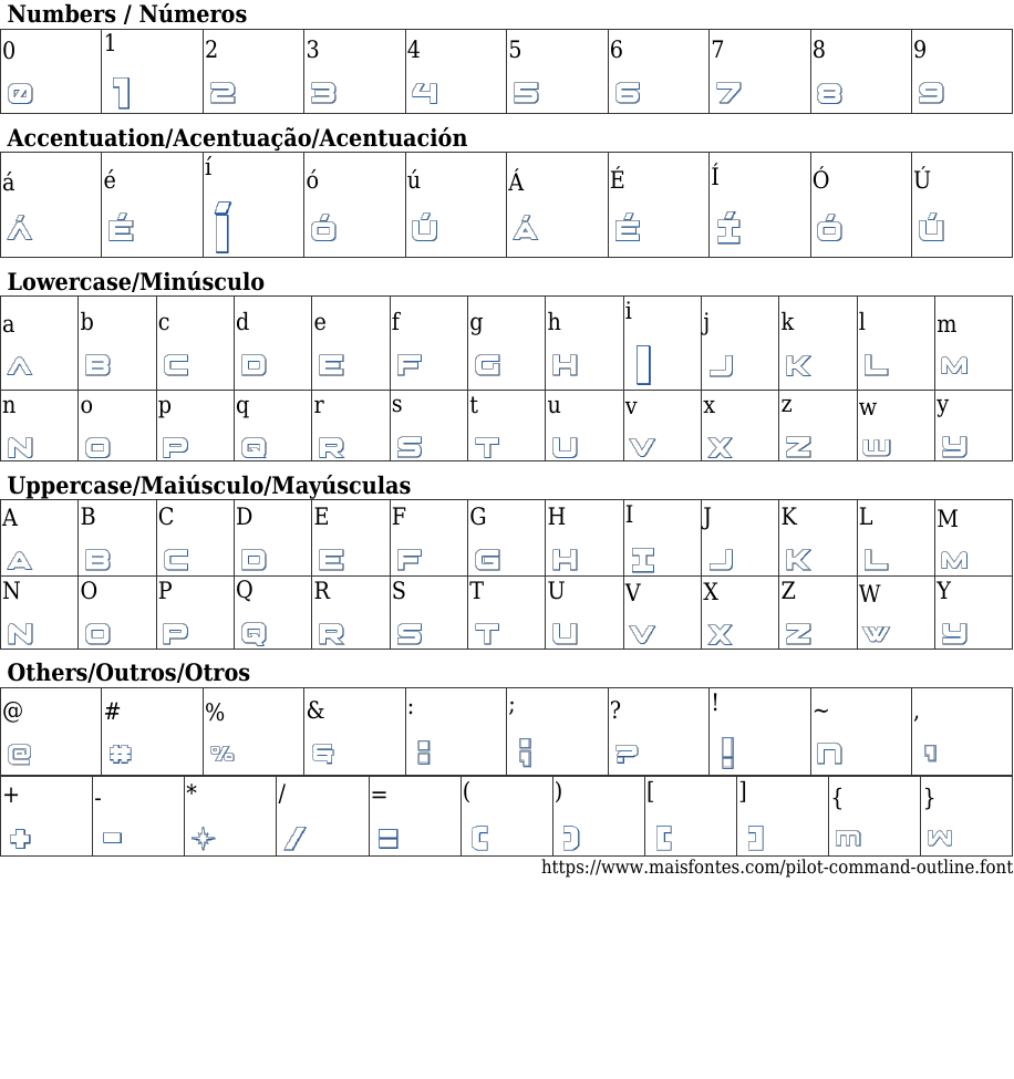Pilot Command Outline: Free Font Download | MaisFontes