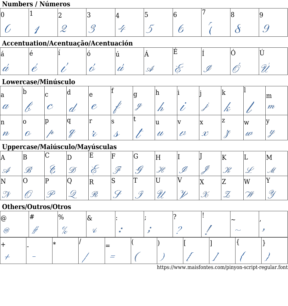 Pinyon Script Regular：免费字体下载 | MaisFontes