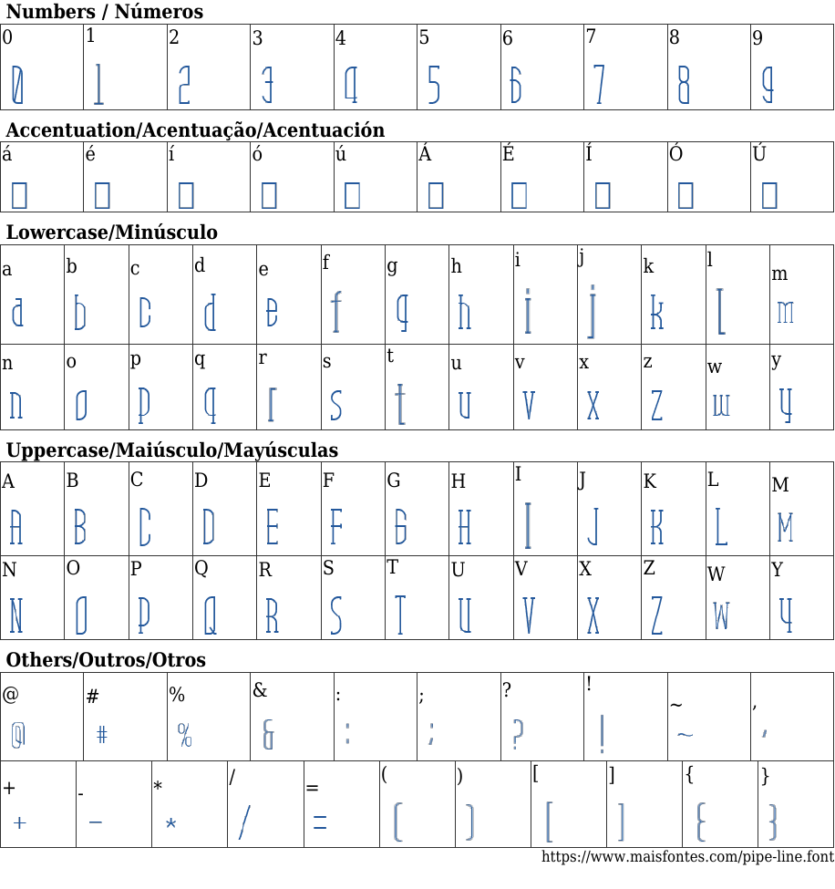 Pipe Line Alpha: Free Font Download | MaisFontes