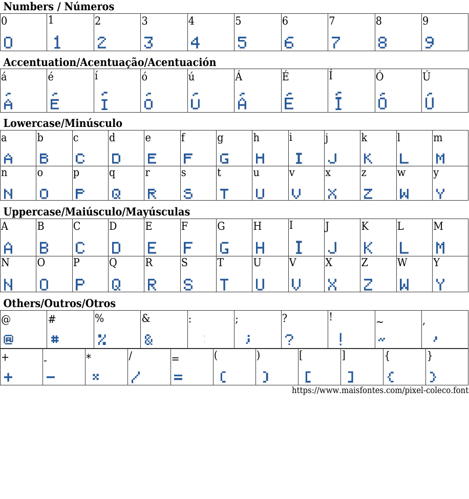 Pixel Coleco: Free Font Download | MaisFontes