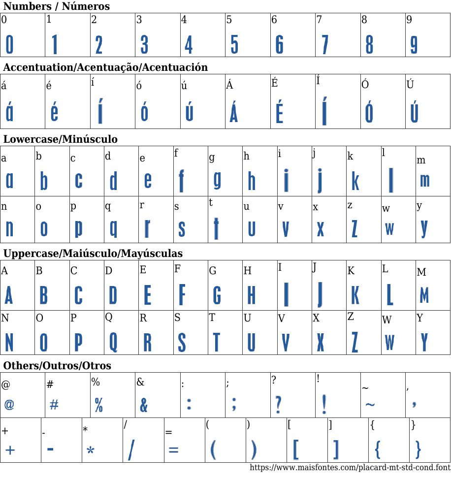 Placard MT Std Condensed: Free Font Download | MaisFontes