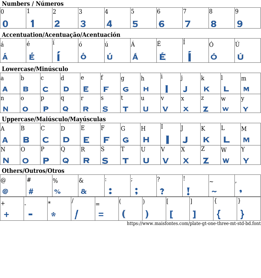 Plate Gt One Three MT Std Bd: Download Free Font | MaisFontes