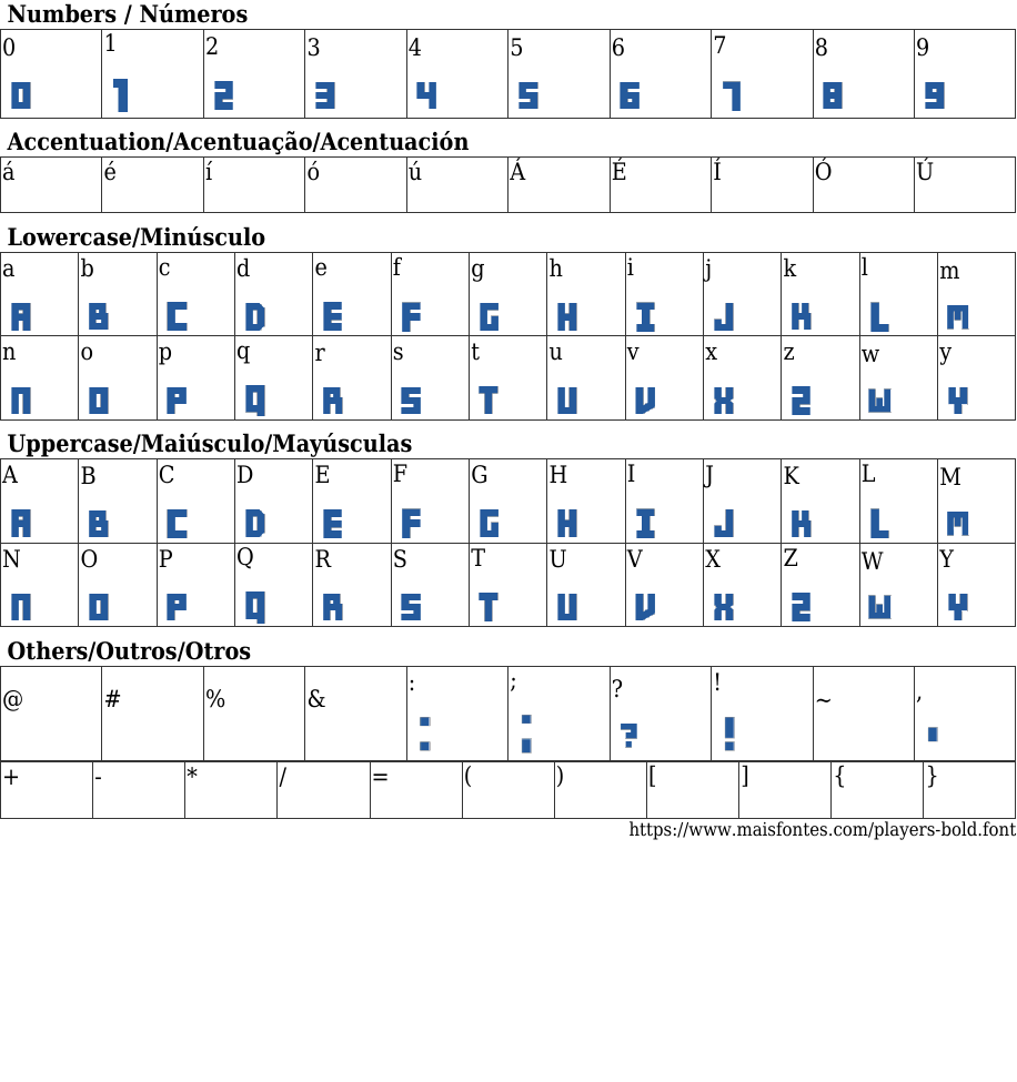 Players Bold: Free Font Download | MaisFontes