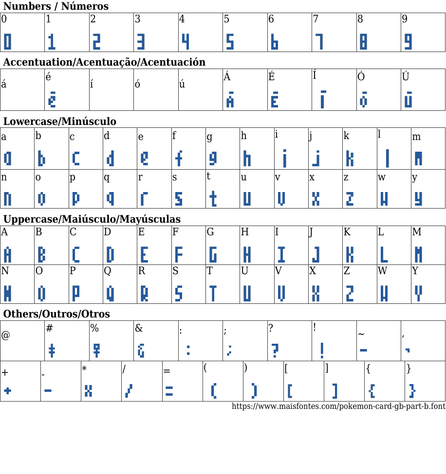 Pokemon Card GB Part B: Free Font Download | MaisFontes