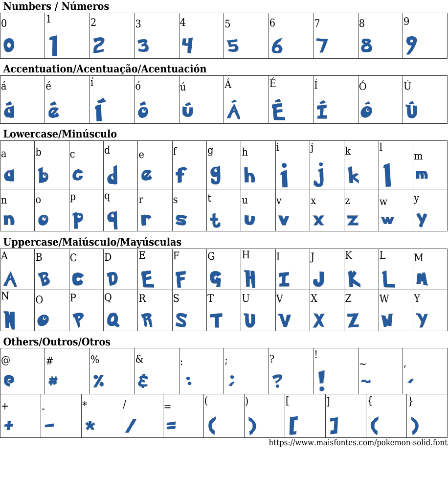 Pokemon Solid: Free Font Download | MaisFontes