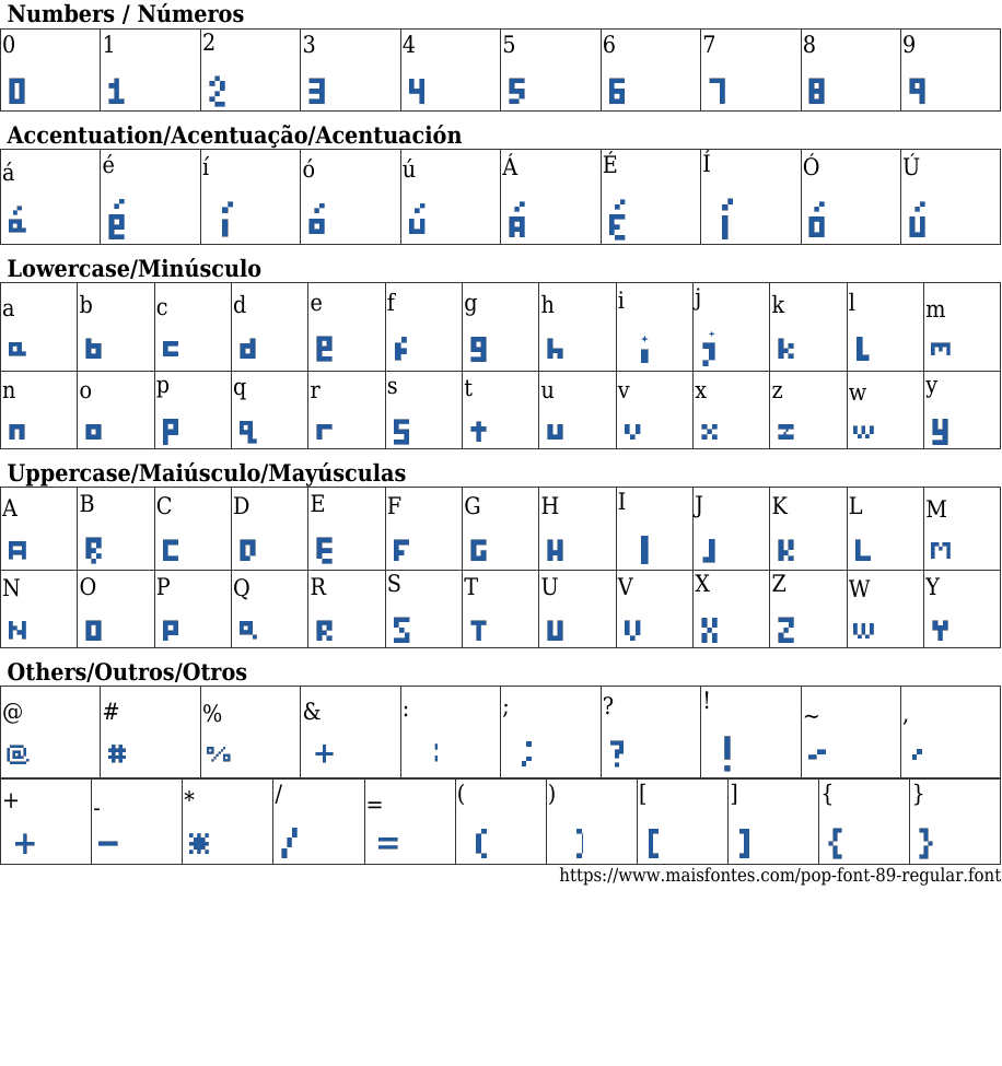 Pop Font 89 Regular: Baixar Fonte Grátis | MaisFontes