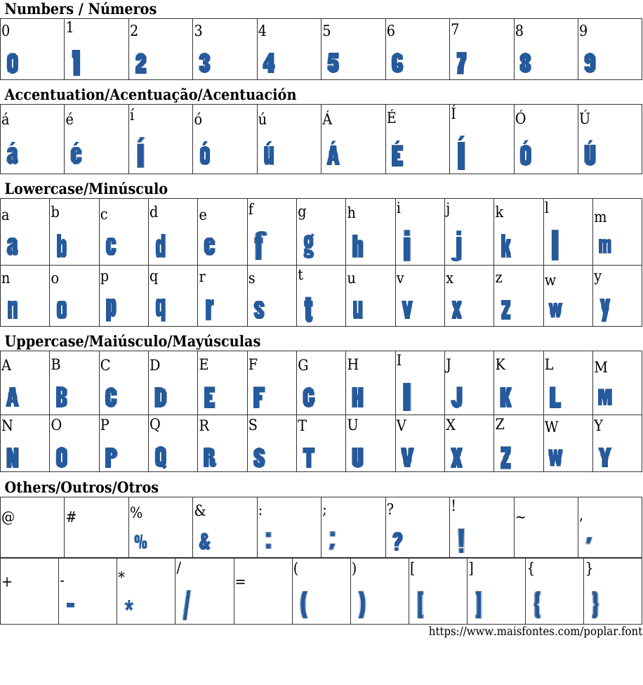 Poplar: Download Free Font | MaisFontes