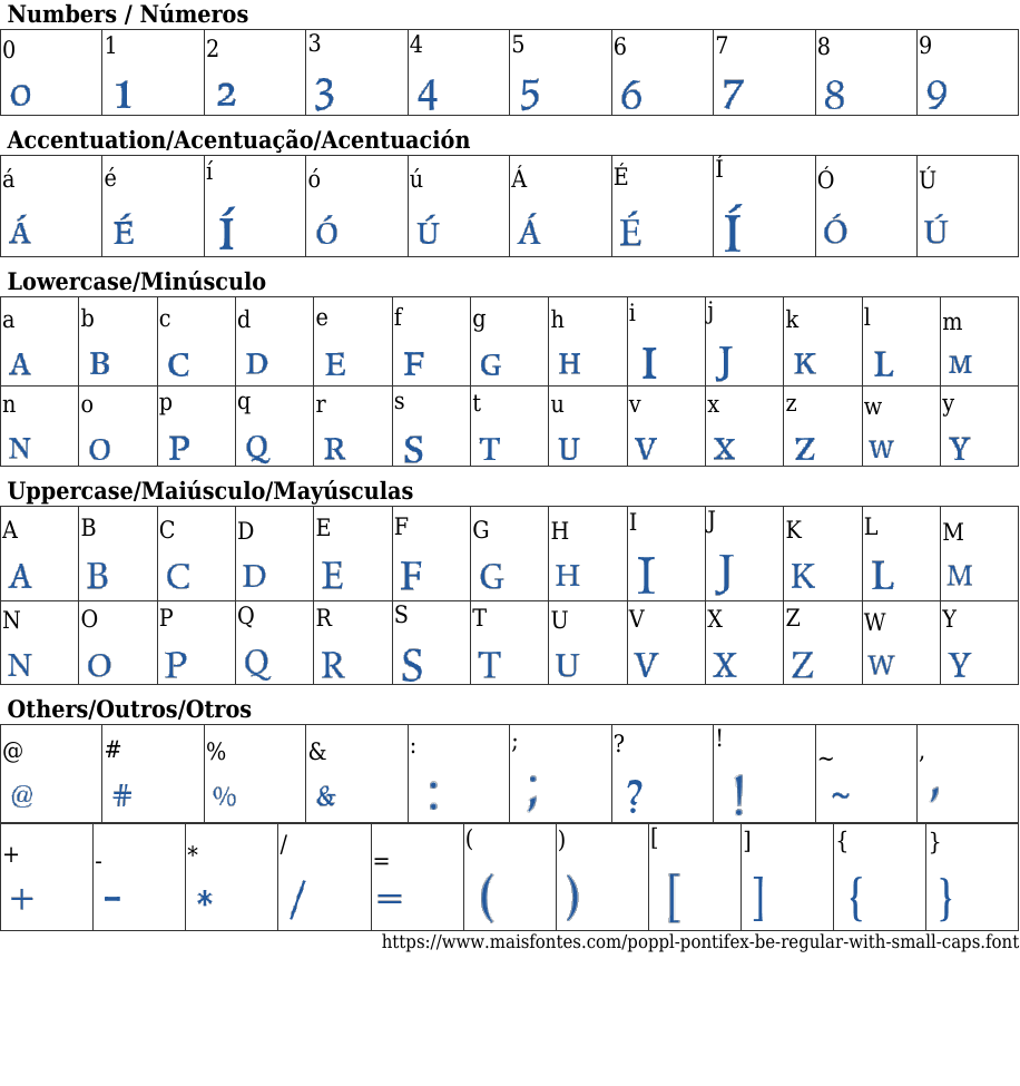 Poppl Pontifex BE SmallCaps Regular: Free Font Download | MaisFontes