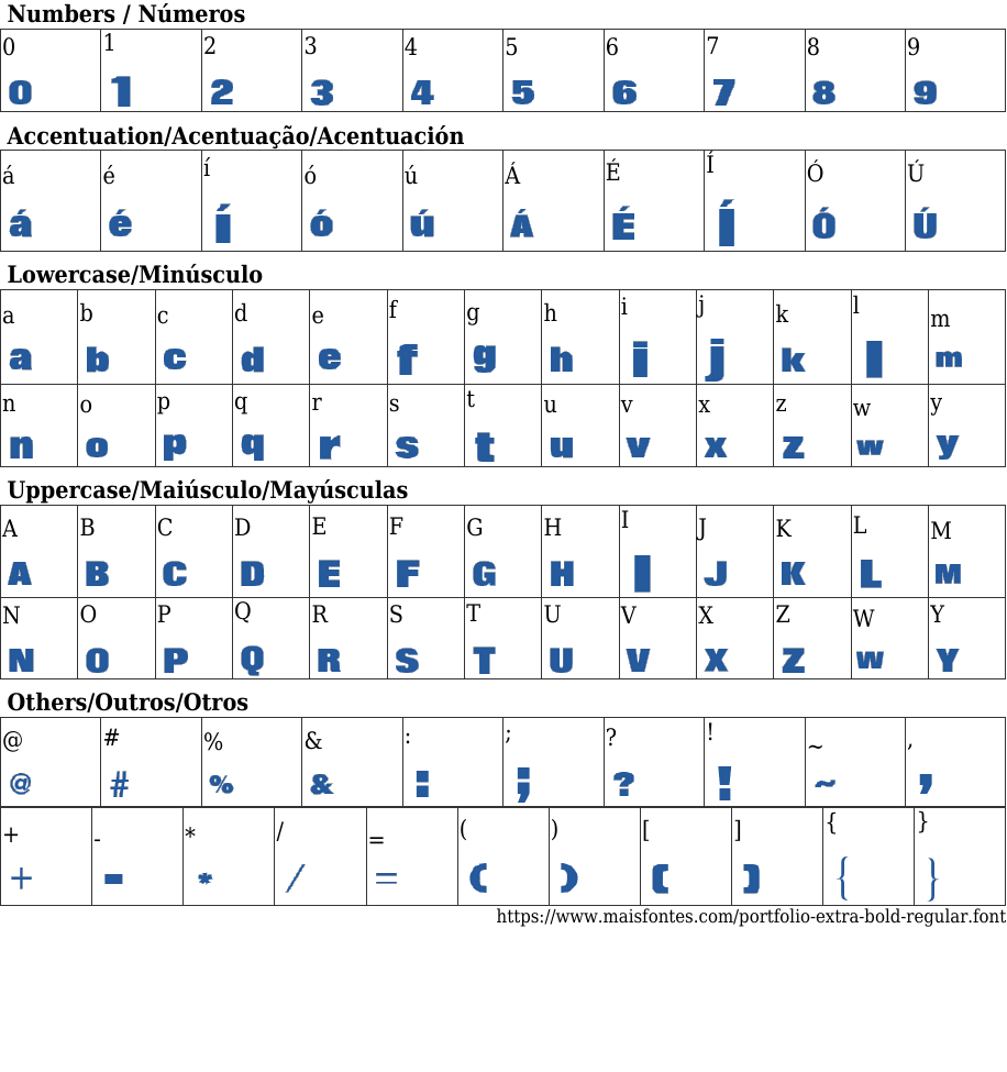 Portfolio Extra Bold Regular: Baixar Fonte Grátis | MaisFontes