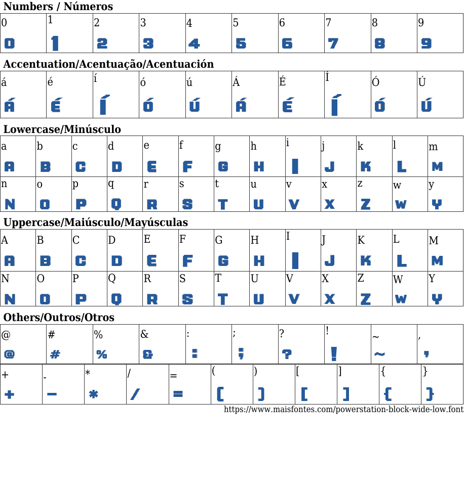 PowerStation Block Wide Low: Free Font Download | MaisFontes