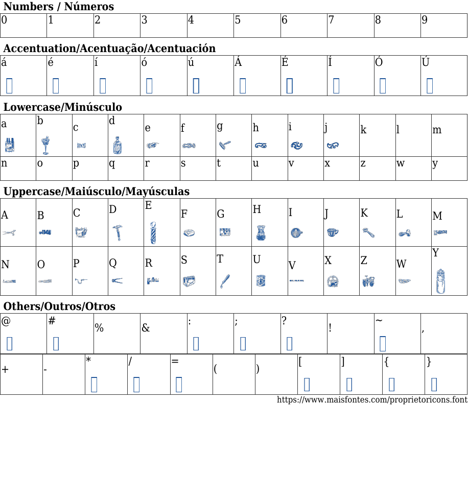 Proprietor Icons: Free Font Download | MaisFontes