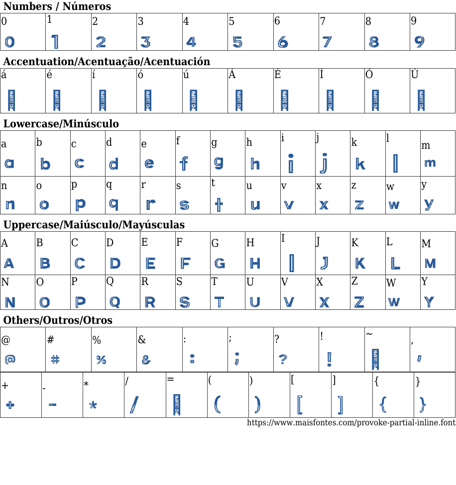 Provoke Partial Inline: Free Font Download | MaisFontes