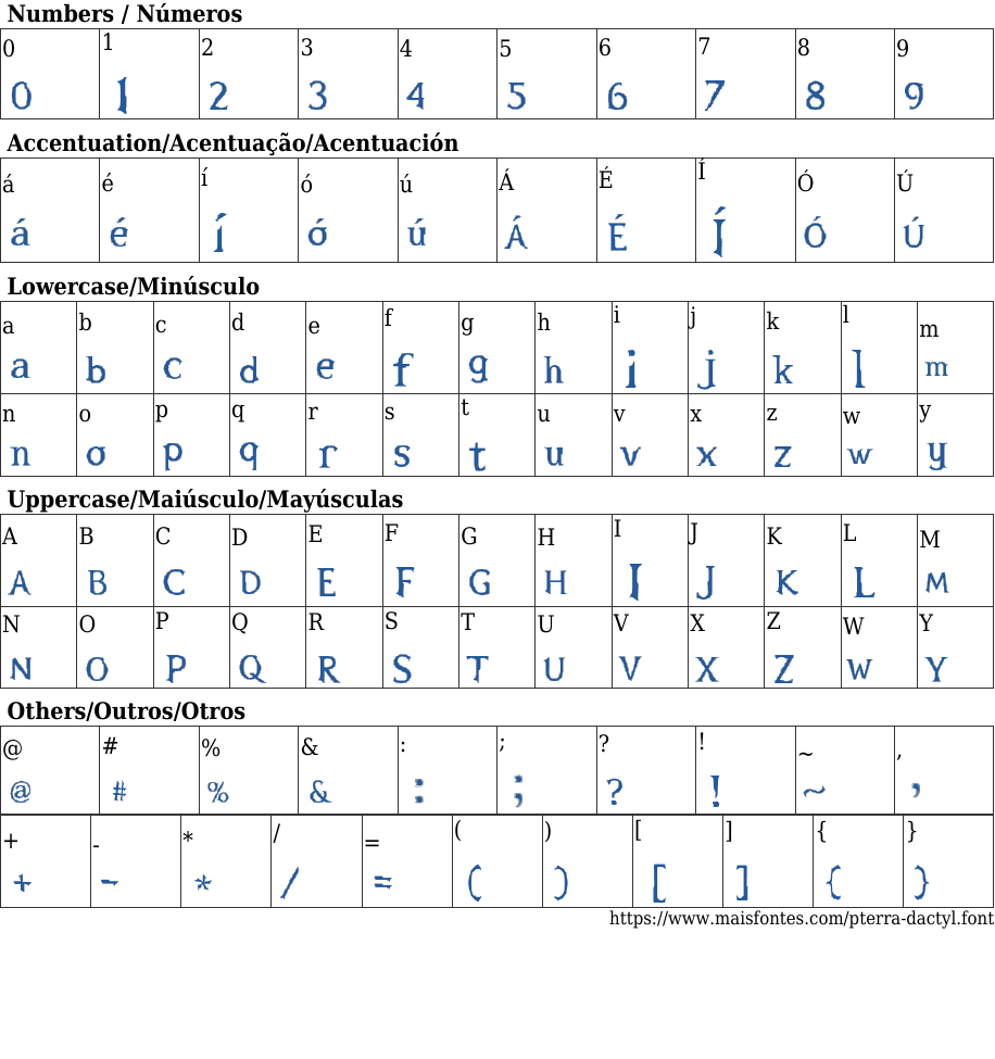 Pterra dactyl Font: Free Download | MaisFontes