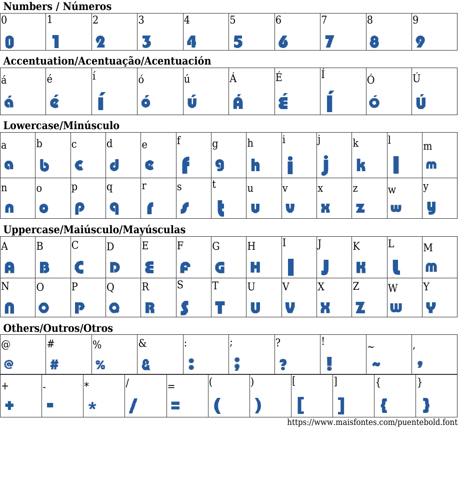 Puente Bold: Free Font Download | MaisFontes