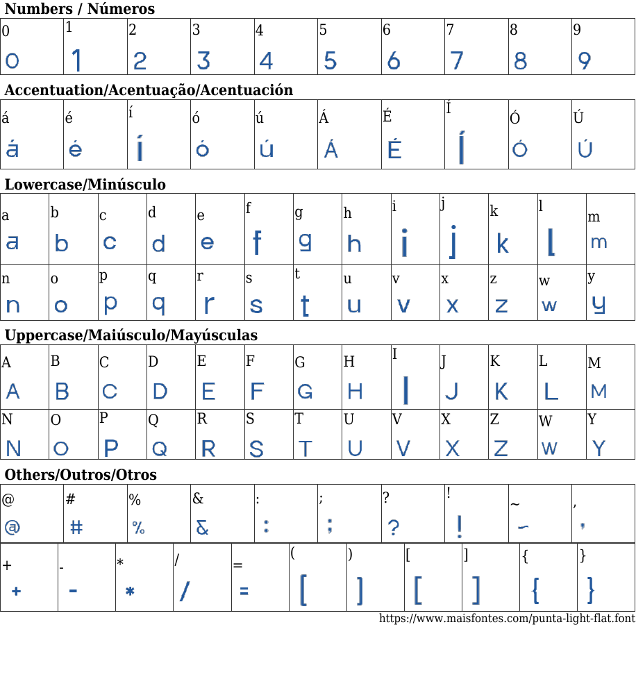 Punta Light flat: Free Font Download | MaisFontes