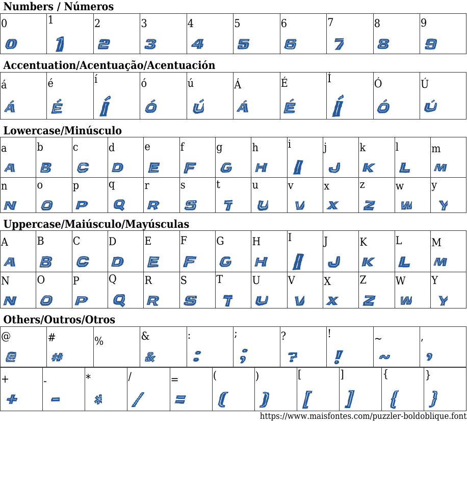 Puzzler Bold Oblique: Baixar Fonte Grátis | MaisFontes