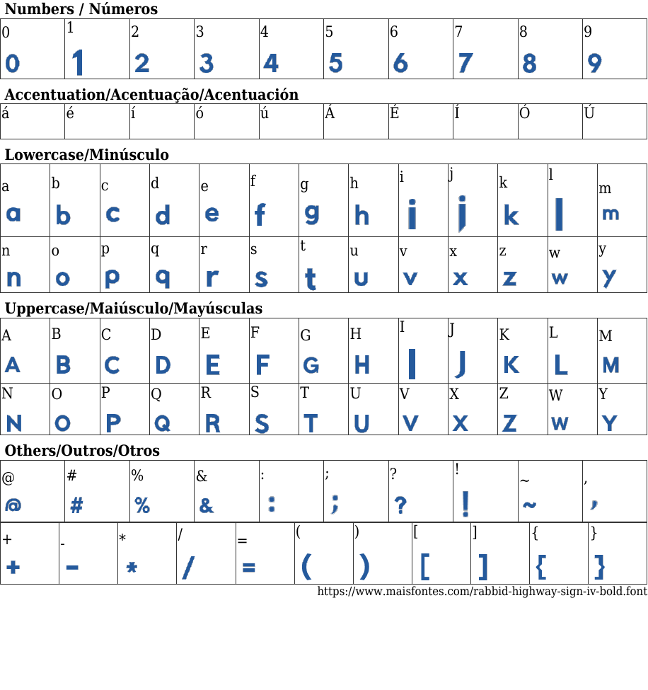 Rabbid Highway Sign IV Bold: Free Font Download | MaisFontes