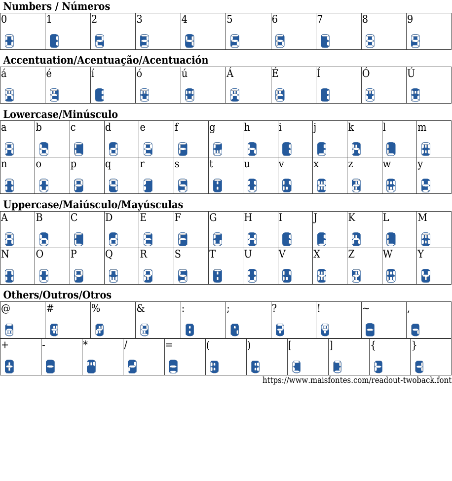 Readout TwoBack Font: Free Download | MaisFontes