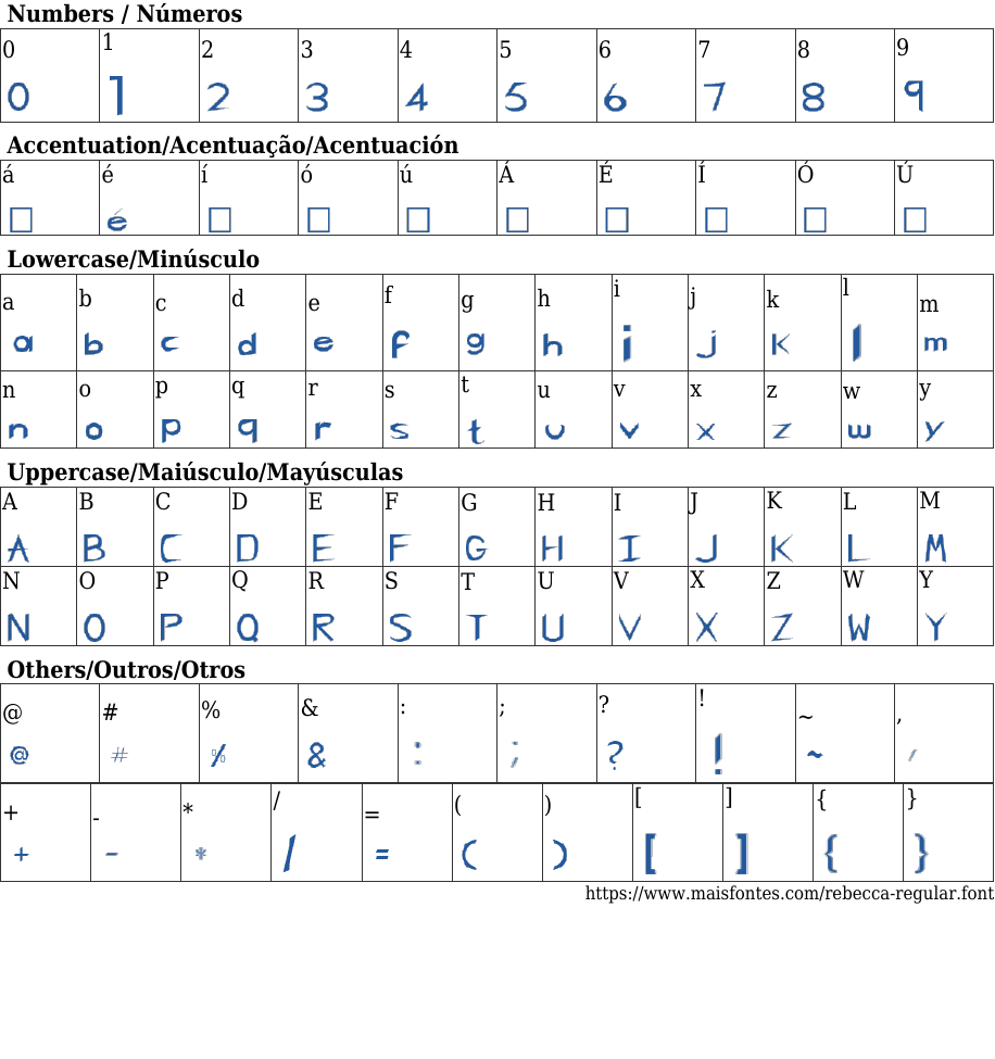 REBECCA Regular: Free Font Download | MaisFontes