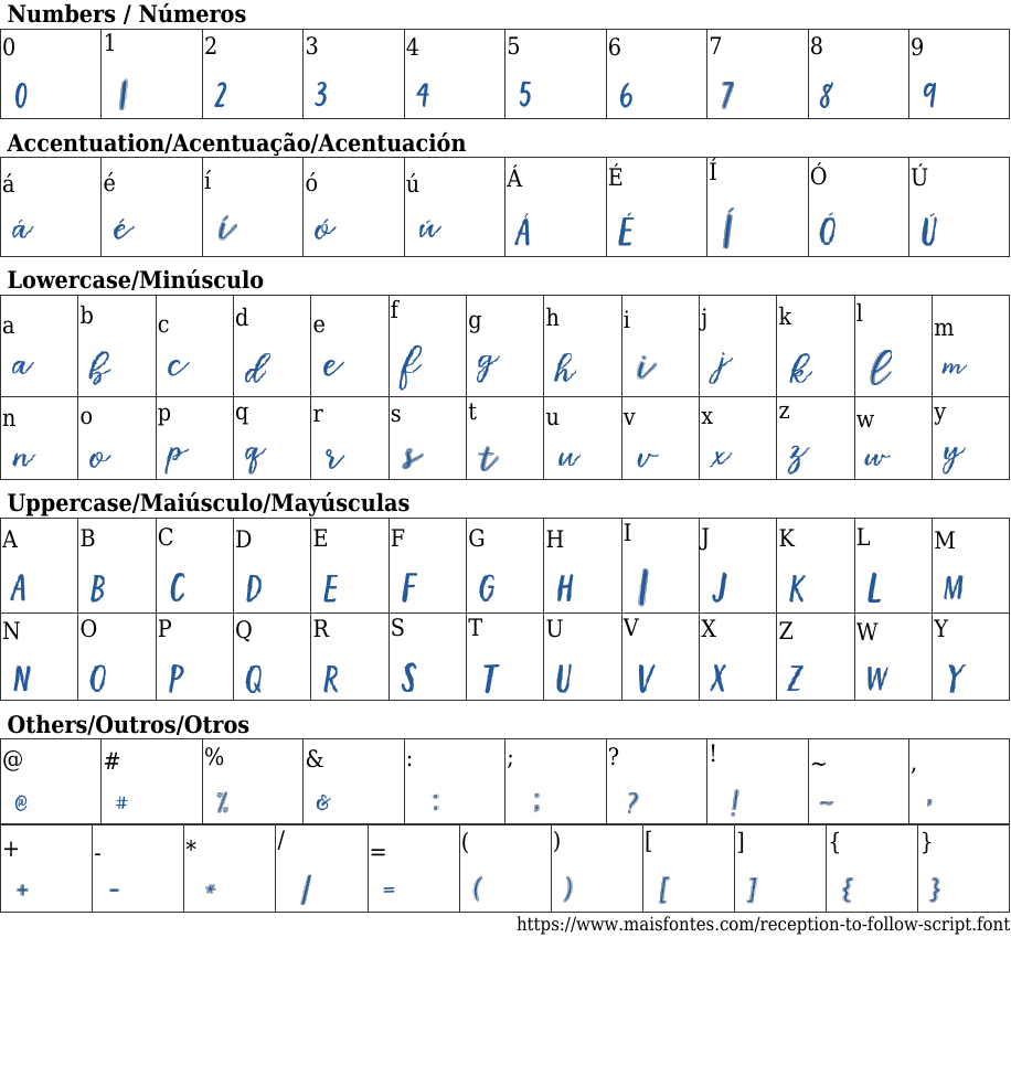 Reception To Follow Script: Free Font Download | MaisFontes