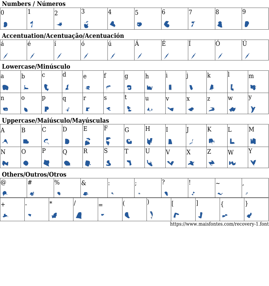 Recovery: Free Font Download | MaisFontes