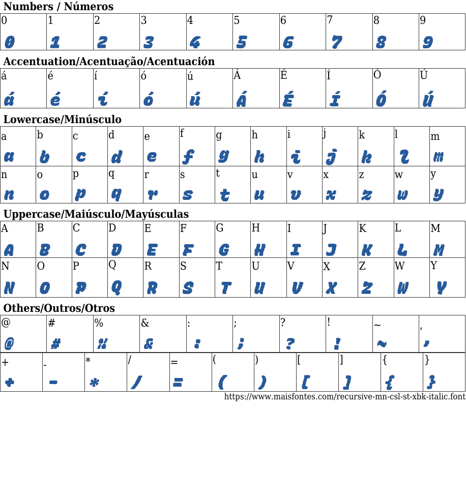 Recursive Mono Casual Static ExtraBlack Italic: Free Font Download ...