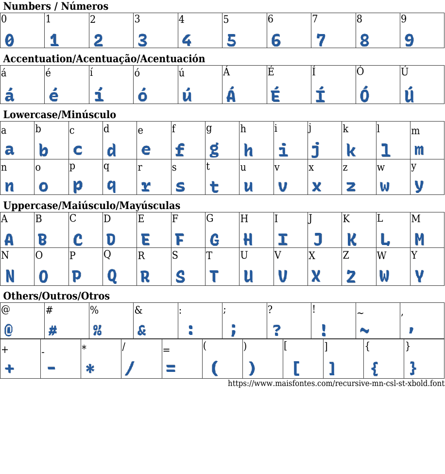Recursive Mono Casual Static ExtraBold: Free Font Download | MaisFontes