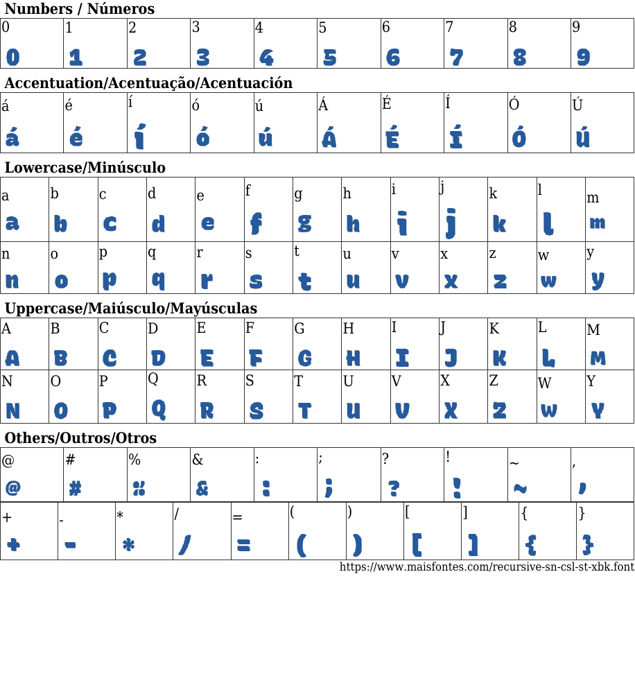 Recursive Sans Casual Static ExtraBlack Font: Free Download | MaisFontes