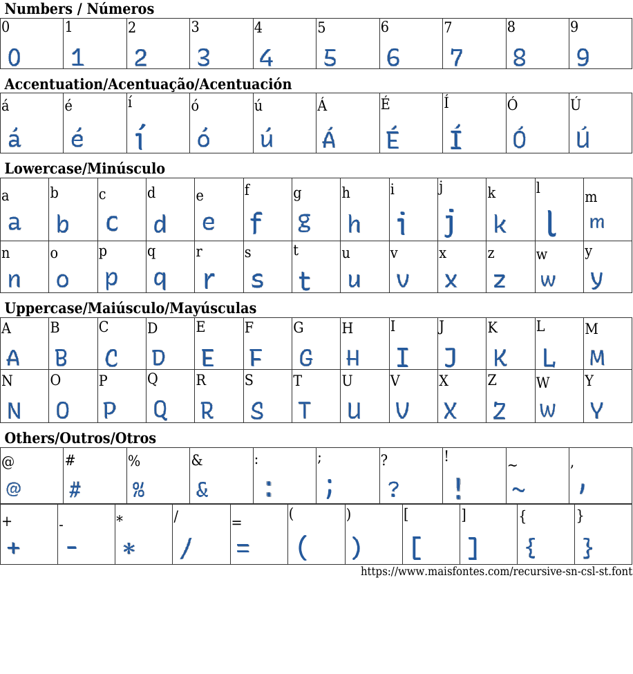 Recursive Sans Casual Static: Free Font Download | MaisFontes
