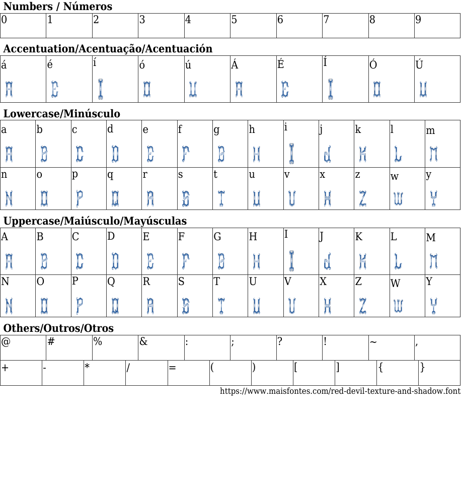 Red Devil Texture And Shadow: Baixar Fonte Grátis | MaisFontes