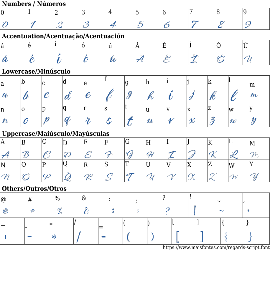 Regards Script Font: Free Download | MaisFontes