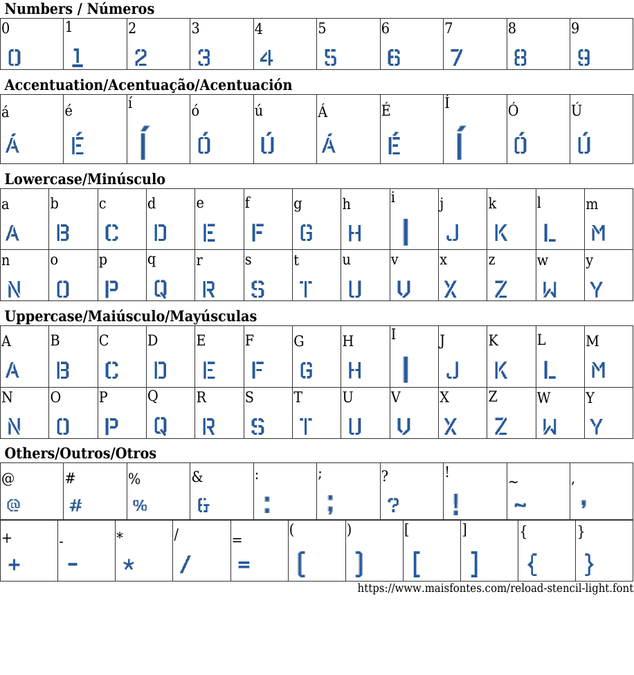 Reload Stencil Light: Download Free Font | MaisFontes