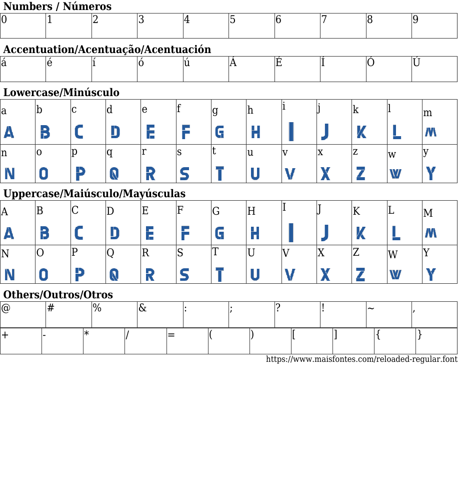 Reloaded Regular Font: Free Download | MaisFontes