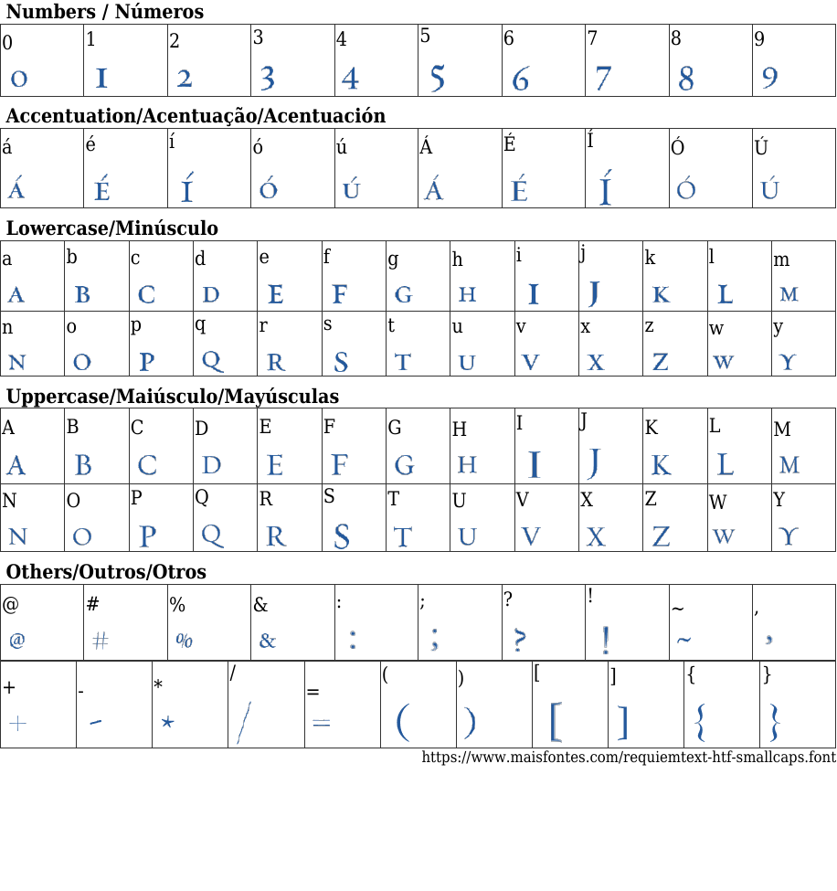 Requiem Text SmallCaps: Free Font Download | MaisFontes