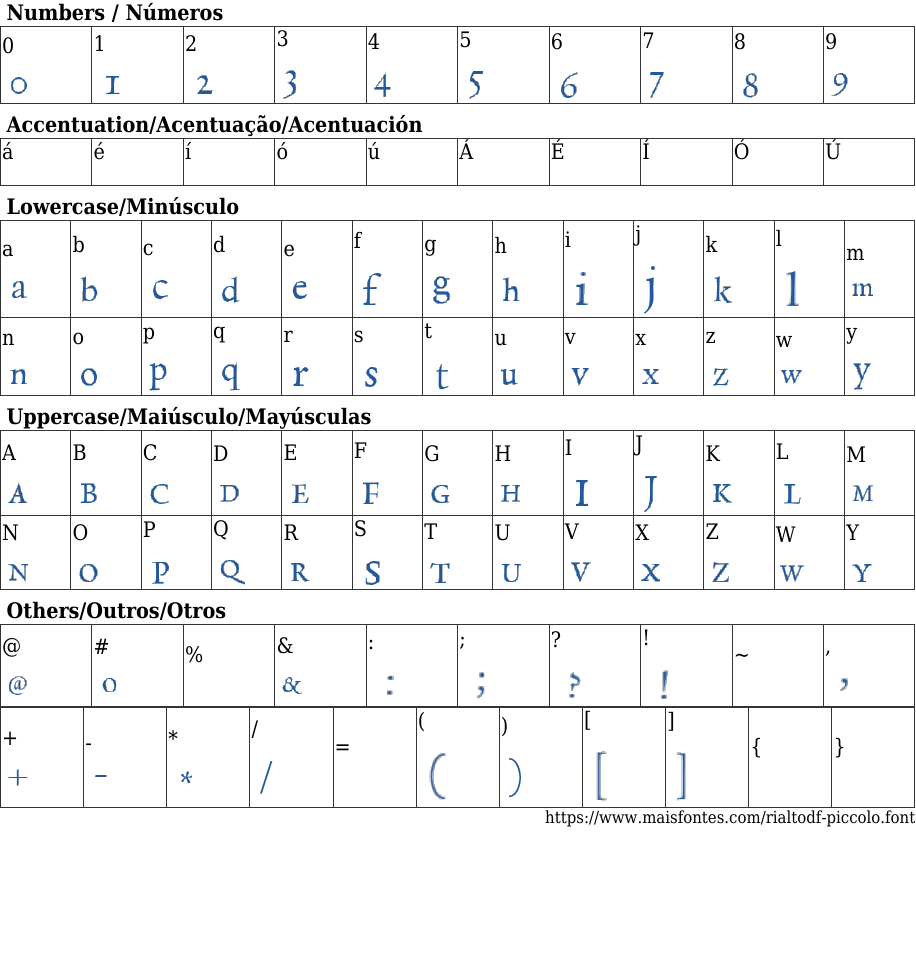 RialtoDF Piccolo: Free Font Download | MaisFontes
