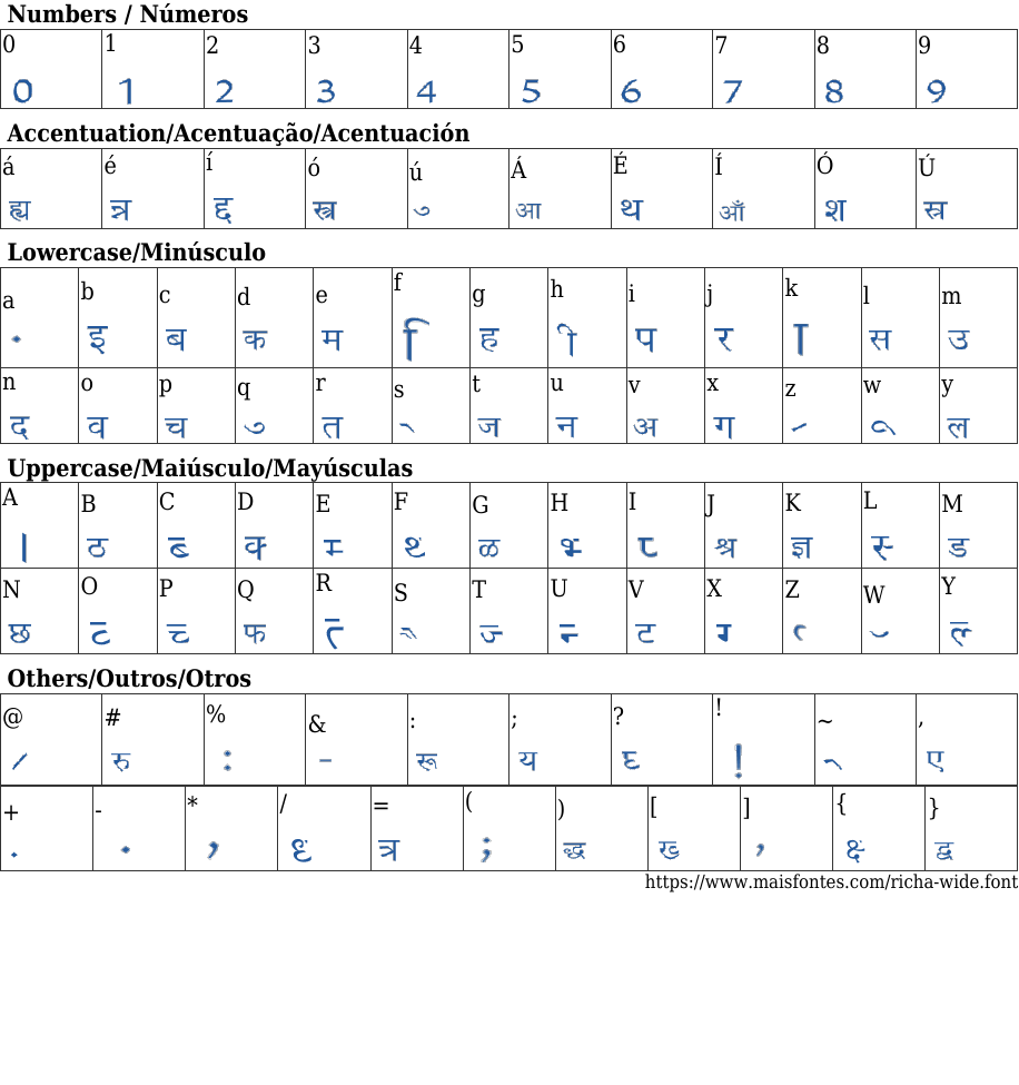 Richa Wide: Free Font Download | MaisFontes