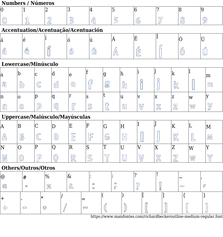 Richard Becker Outline Medium: Free Font Download | MaisFontes