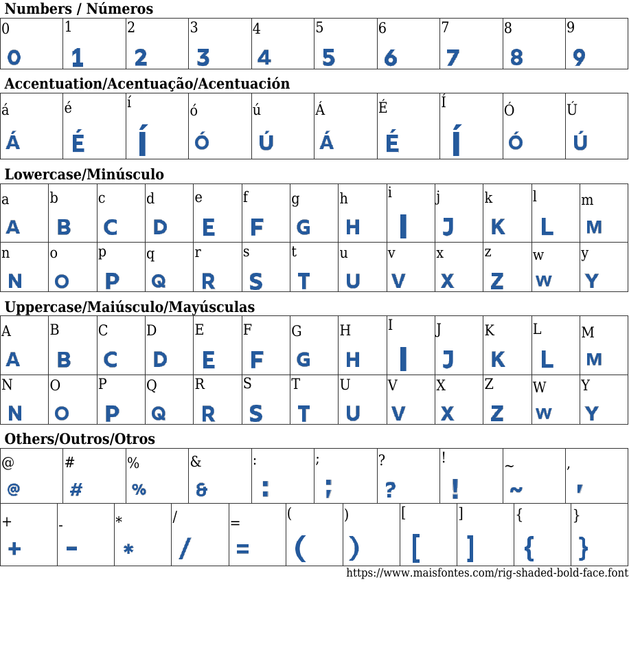 Rig Shaded Bold Face Font: Free Download | MaisFontes