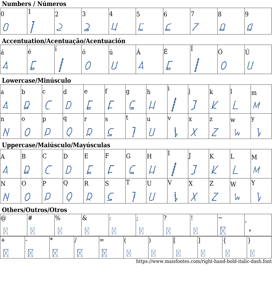 Right Hand Dash Bold Italic: Free Font Download | MaisFontes