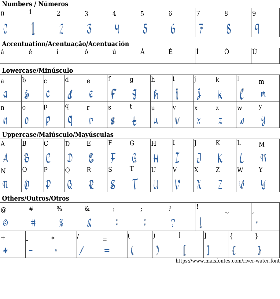 River Water Font: Free Download | MaisFontes