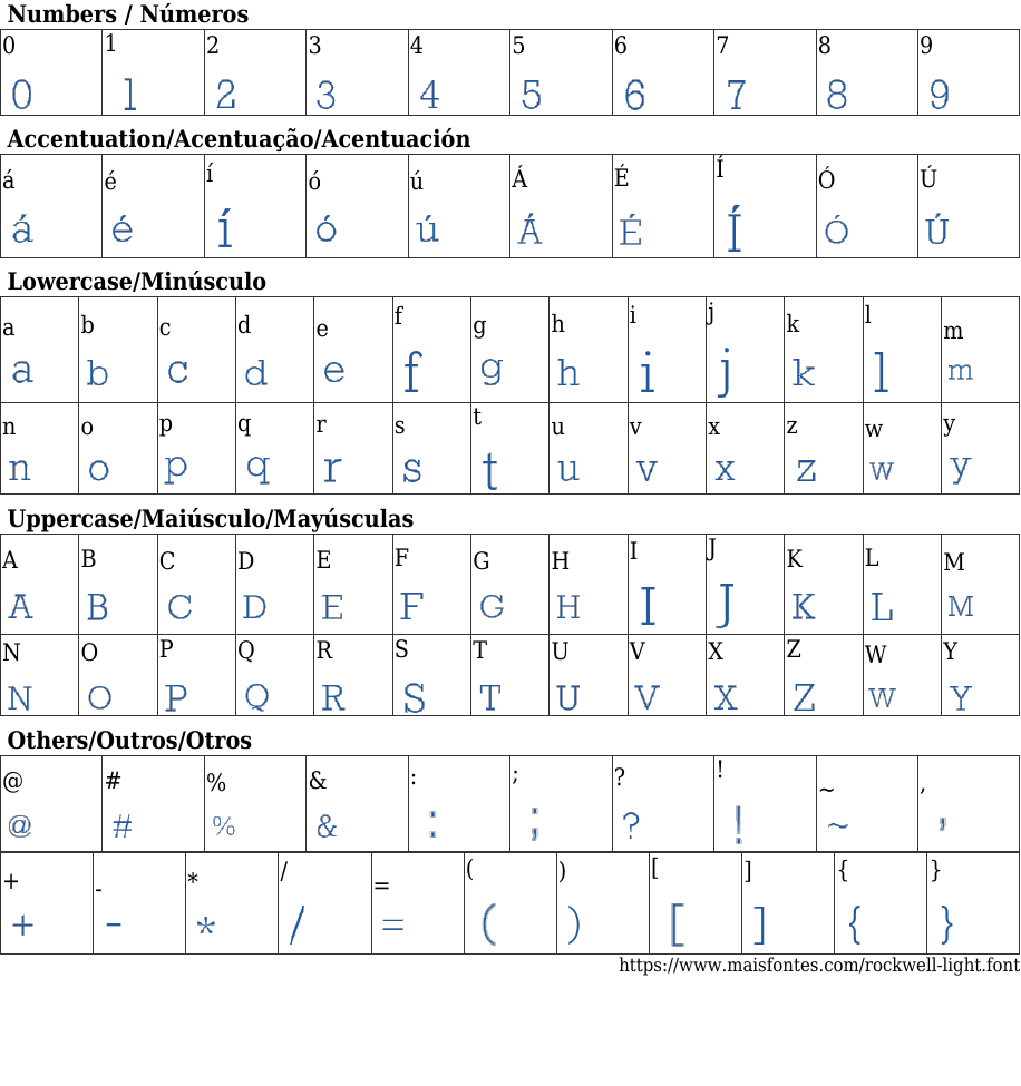 Rockwell Light: Free Font Download | MaisFontes