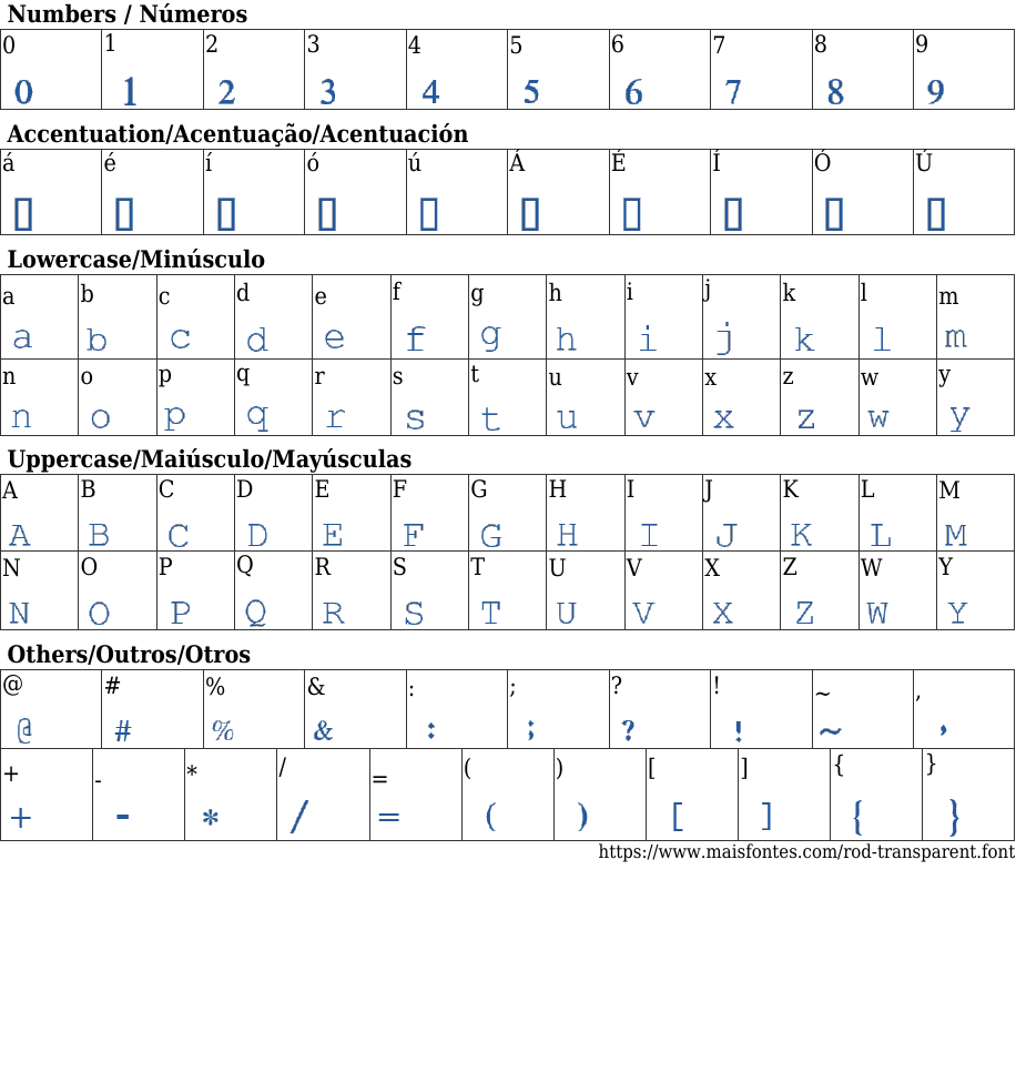 Rod Transparent: Free Font Download | MaisFontes