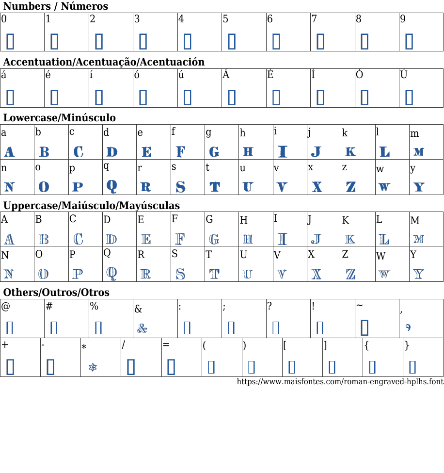 Roman Engraved HPLHS：無料フォントをダウンロード | MaisFontes