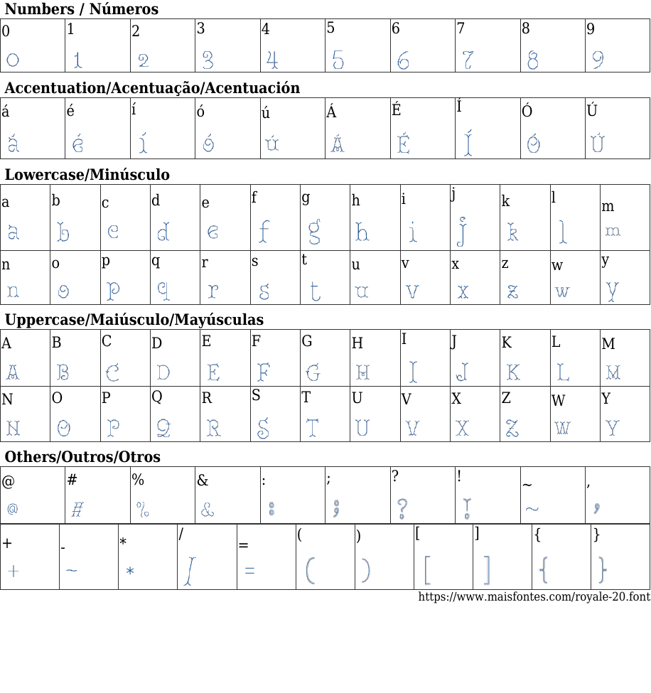 Royale 20 Font: Free Download | MaisFontes