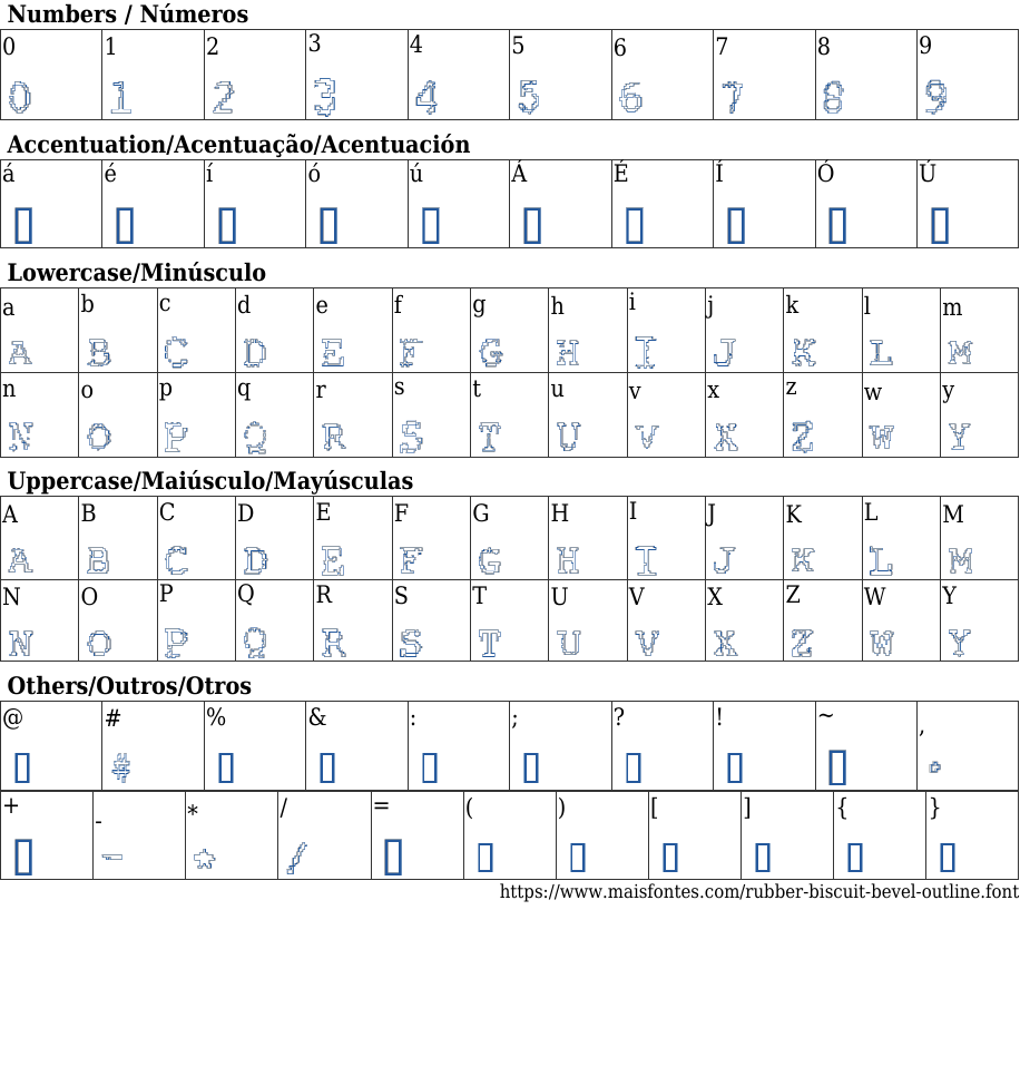 Rubber Biscuit Bevel Outline: Free Font Download | MaisFontes