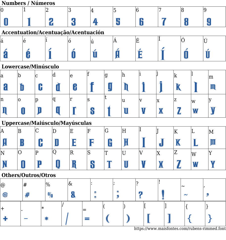 Rubens Rimmed Font: Free Download | MaisFontes