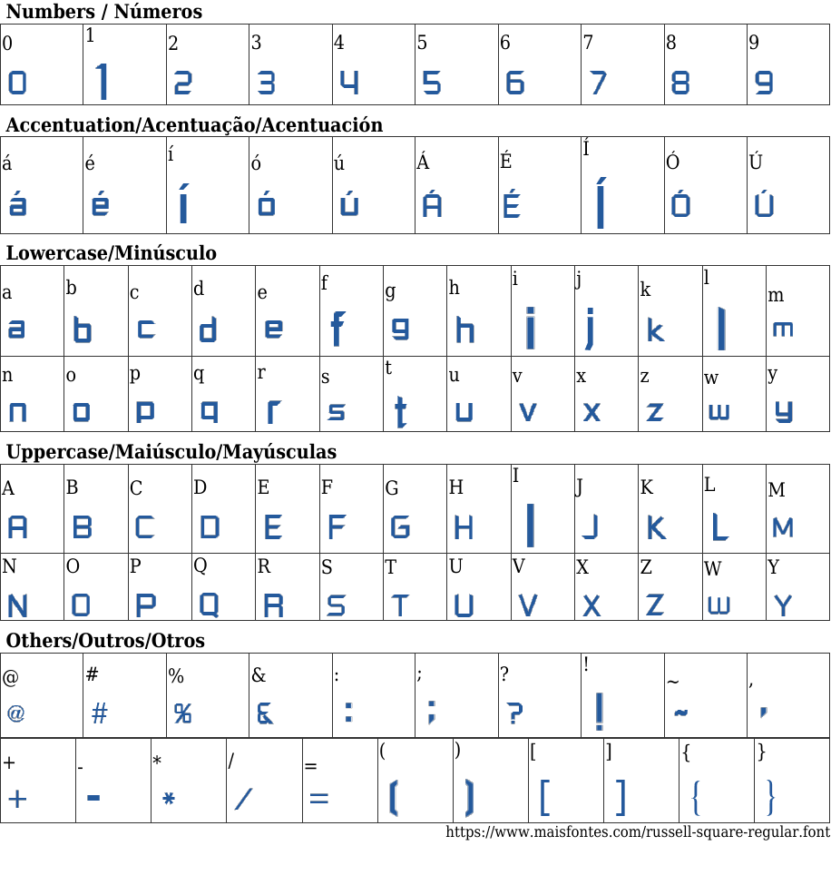 Russell Square Regular: Free Font Download | MaisFontes