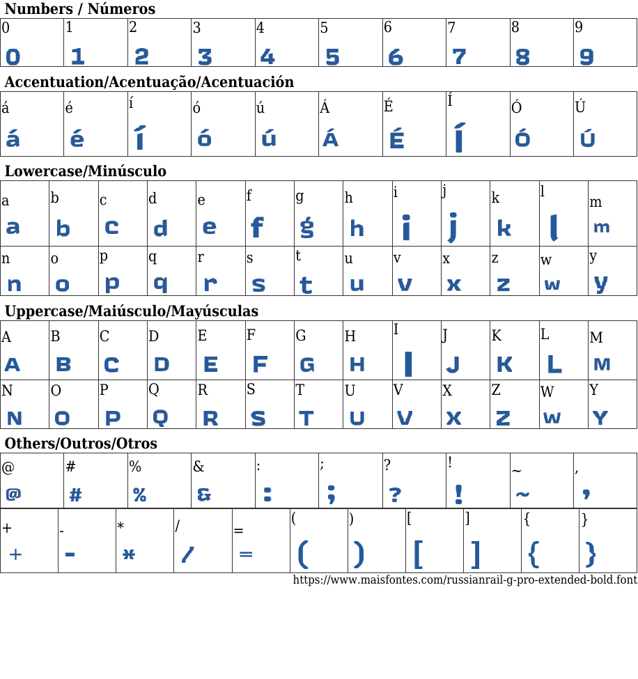 RussianRail G Pro Extended Bold Font: Free Download | MaisFontes
