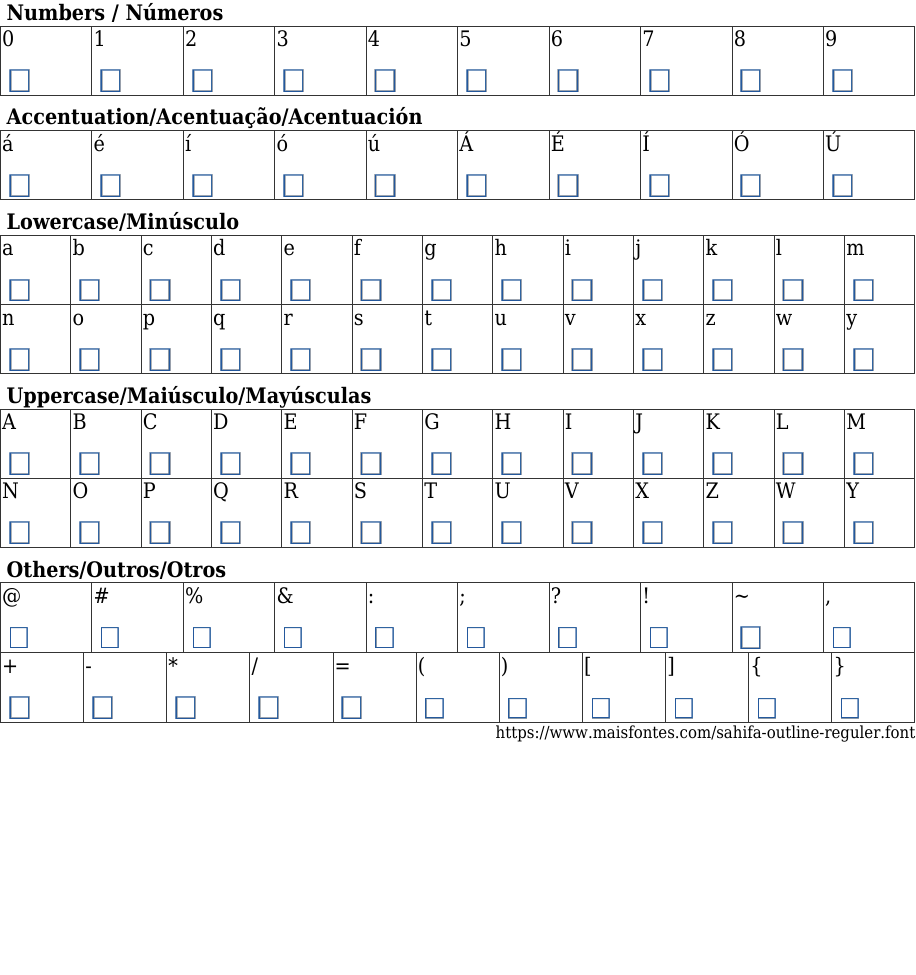 Sahifa Outline Reguler: Free Font Download | MaisFontes