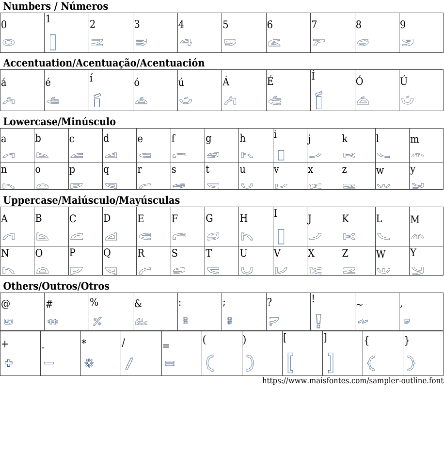 Sampler Outline: Free Font Download | MaisFontes